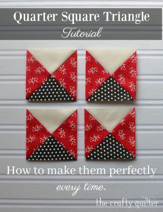 Quarter-Square Triangle Tutorial - The Crafty Quilter