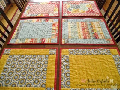 Placemat Tutorial using Quick Easy Mitered-Binding Tool - The Crafty ...