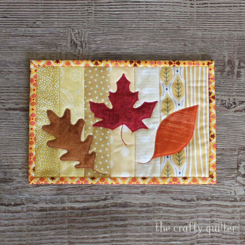 Quilt As You Go Mug Rug Tutorial (with applique) - The Crafty Quilter