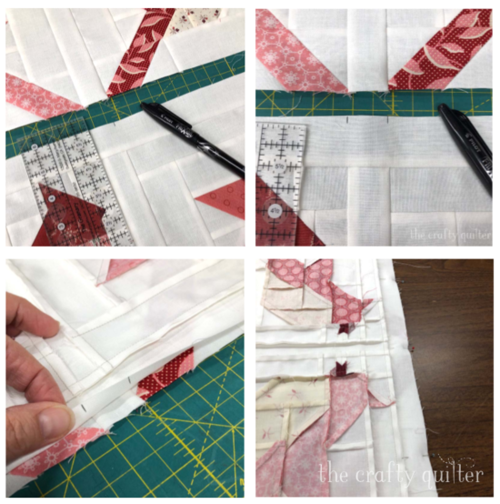 How to line up sashing on a quilt so your blocks stay straight - The ...