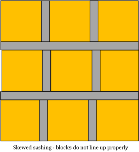 How to line up sashing on a quilt so your blocks stay straight - The ...