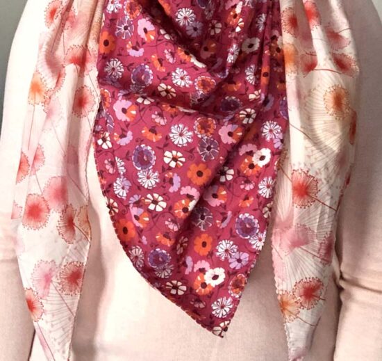 Fabric Triangle Scarf Tutorial - The Crafty Quilter