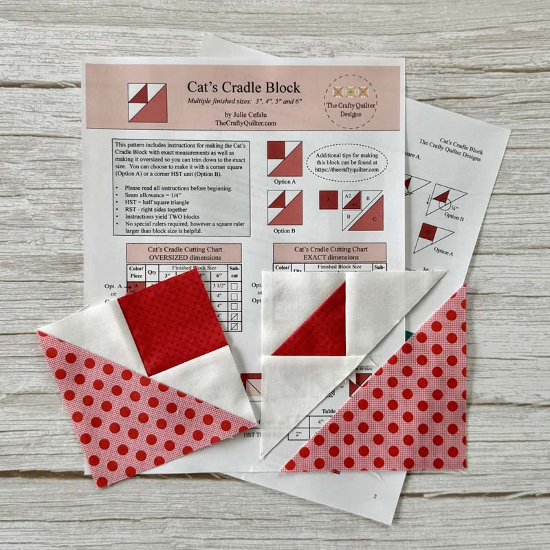 The Cat's Cradle Block: free pattern, tips and more - The Crafty Quilter