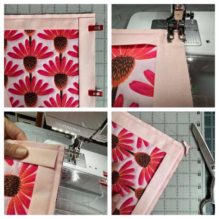 How to add a faced binding to a quilt - The Crafty Quilter