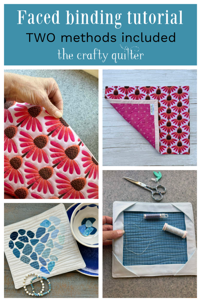 How to add a faced binding to a quilt - The Crafty Quilter