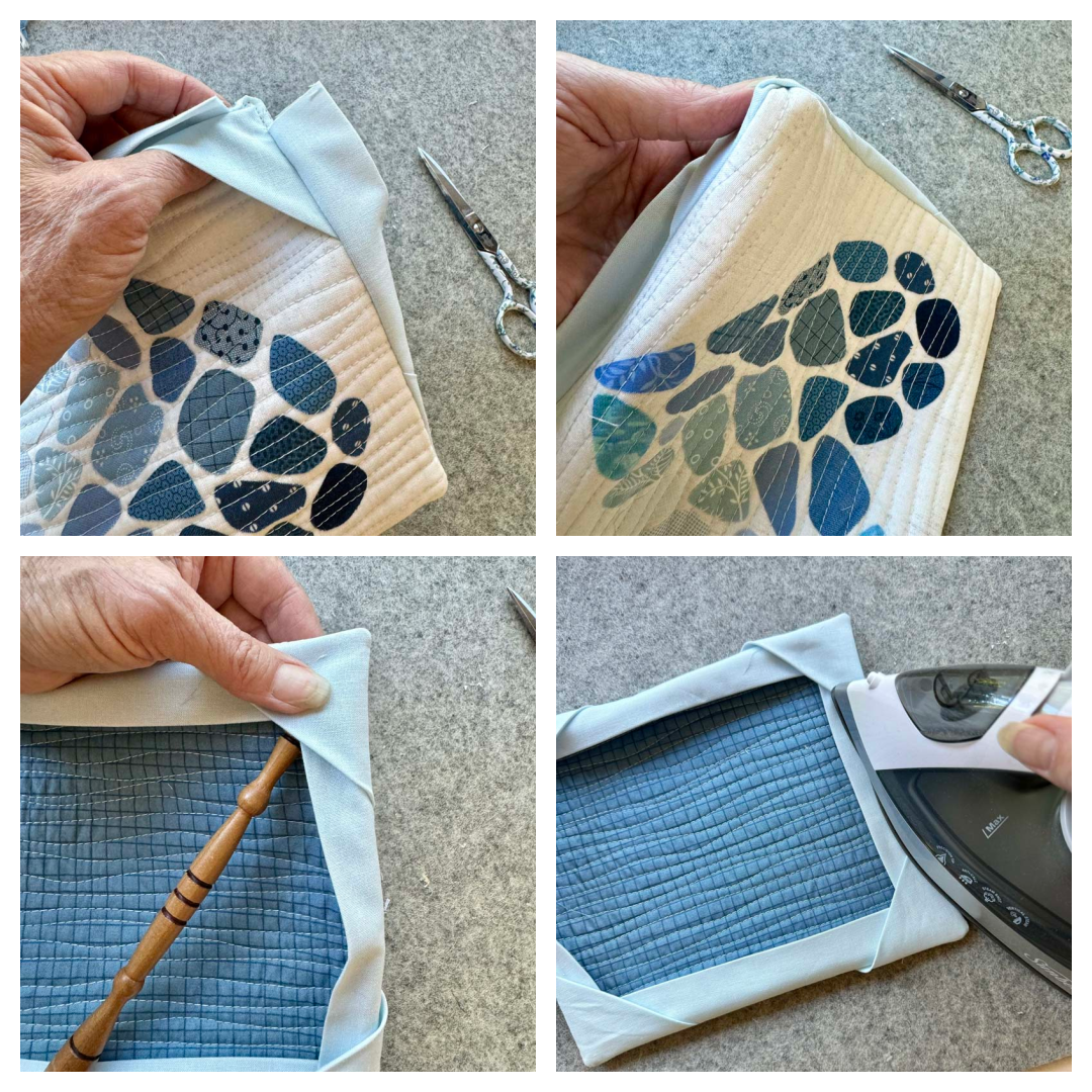 How to add a faced binding to a quilt - The Crafty Quilter