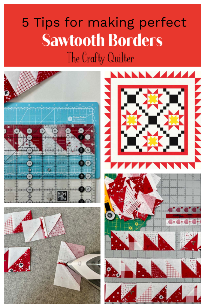Easy tips to make perfect sawtooth borders - The Crafty Quilter