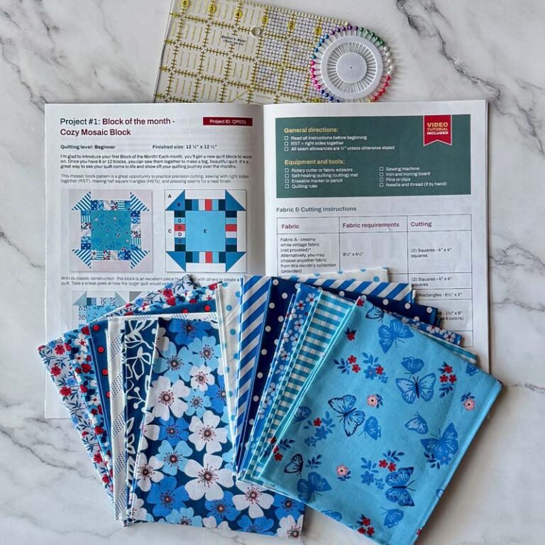 All about Mrs. Quilty subscription box - The Crafty Quilter