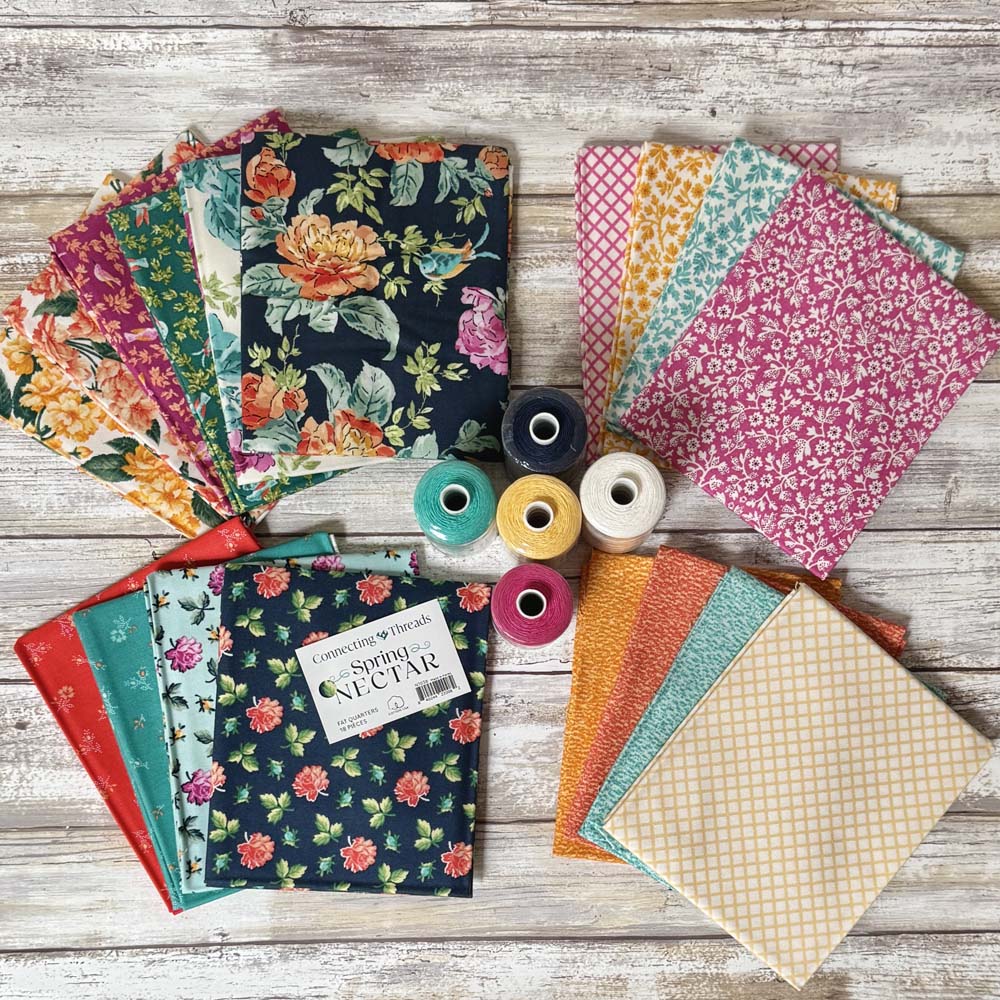 Spring Nectar fat quarter quilt & my experience with Connecting Threads ...