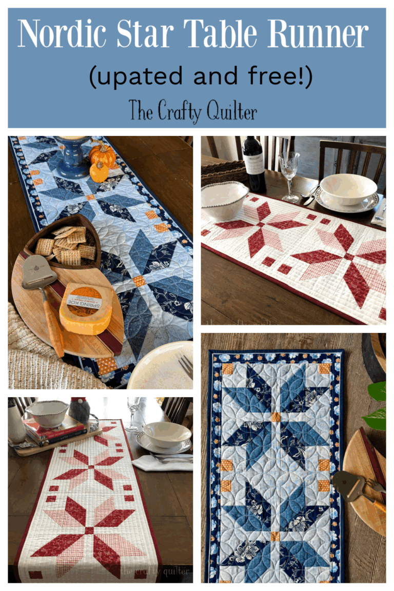 Updated (and free) Nordic Star Table Runner Pattern - The Crafty Quilter