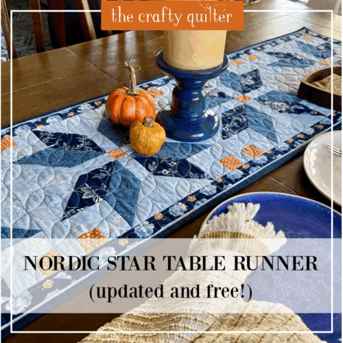 Updated (and free) Nordic Star Table Runner Pattern - The Crafty Quilter