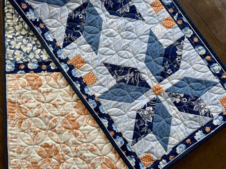 Updated (and free) Nordic Star Table Runner Pattern - The Crafty Quilter